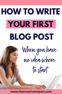 How to Write your First Blog Post When you Have No Idea Where to Start ...